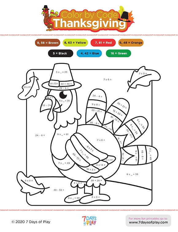 FREE Turkey Subtraction - Thanksgiving Math Worksheets - Worksheets Library