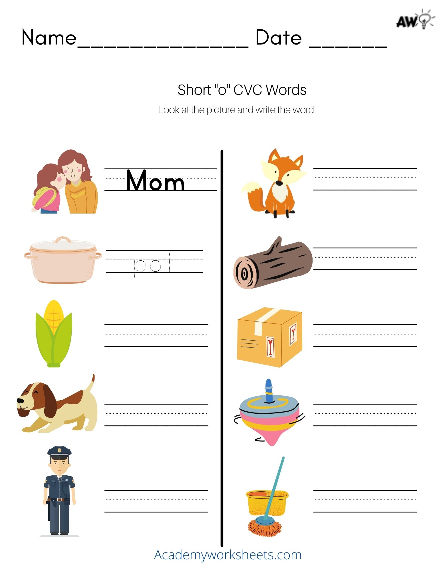 Free Short o Middle Sound Worksheet Free4Classrooms Worksheets Free Short o Middle Sound Worksheet Free4Classrooms Worksheets