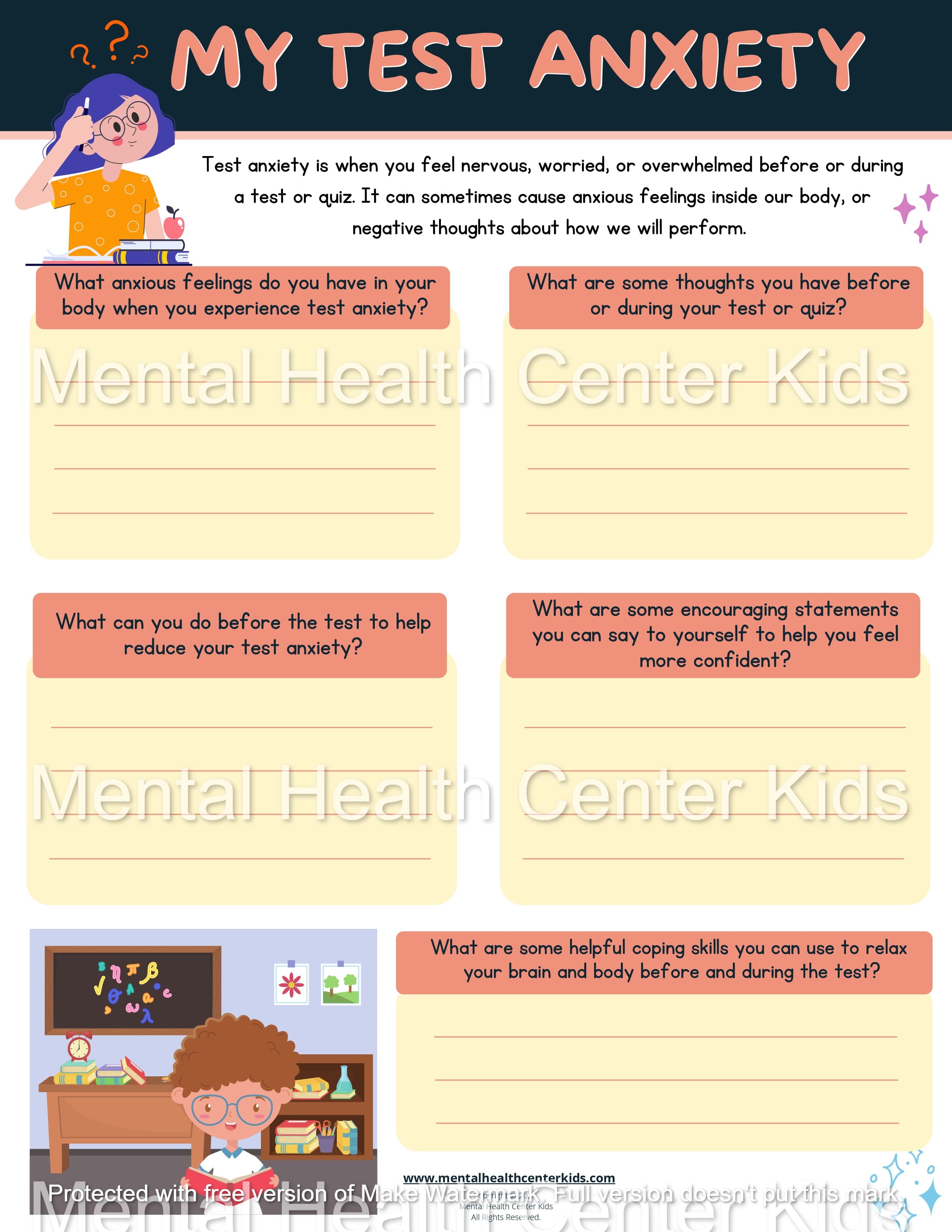 Anxiety Worksheets For Adolescents Therapist Aid Worksheets Library