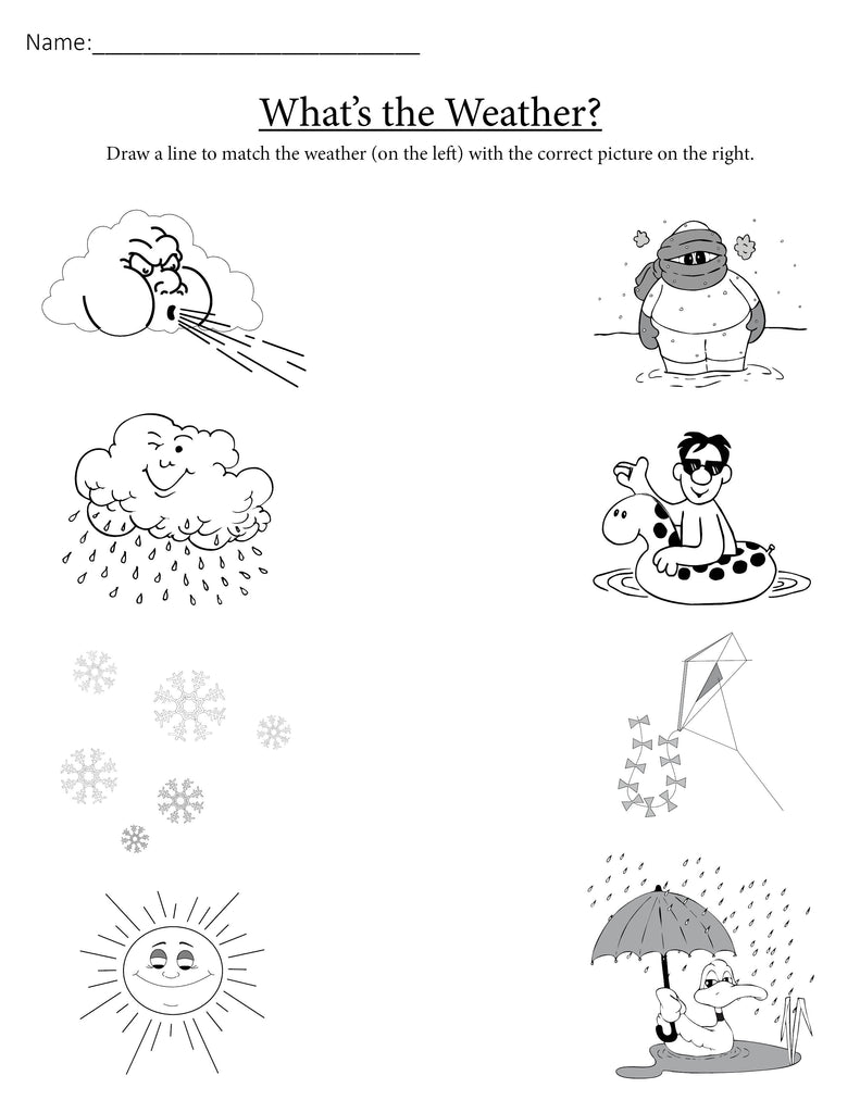 8 Free Kindergarten Preschool Weather Worksheets Homeschool Of 1