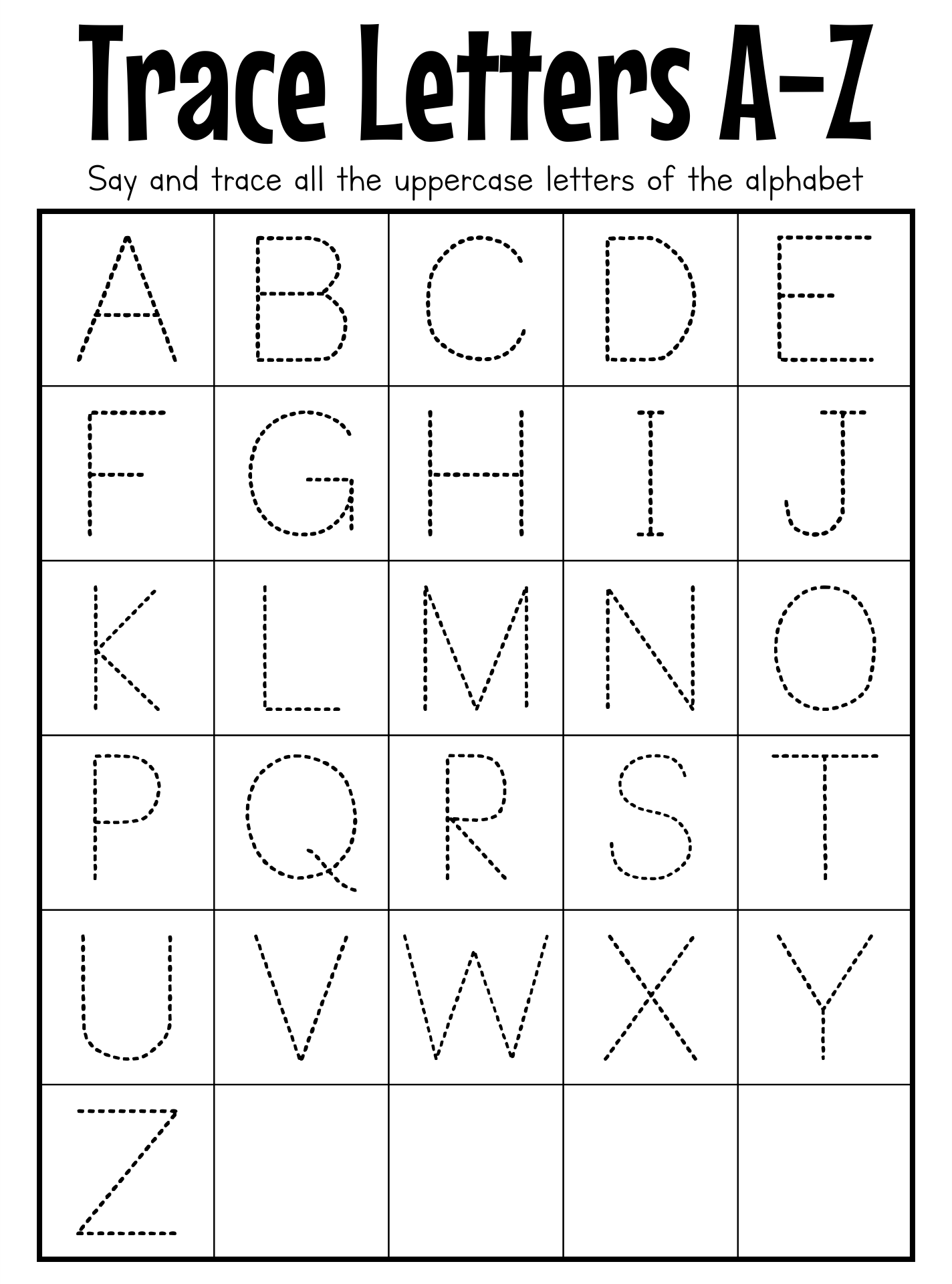 Dot the Letter Alphabet Worksheets - Worksheets Library