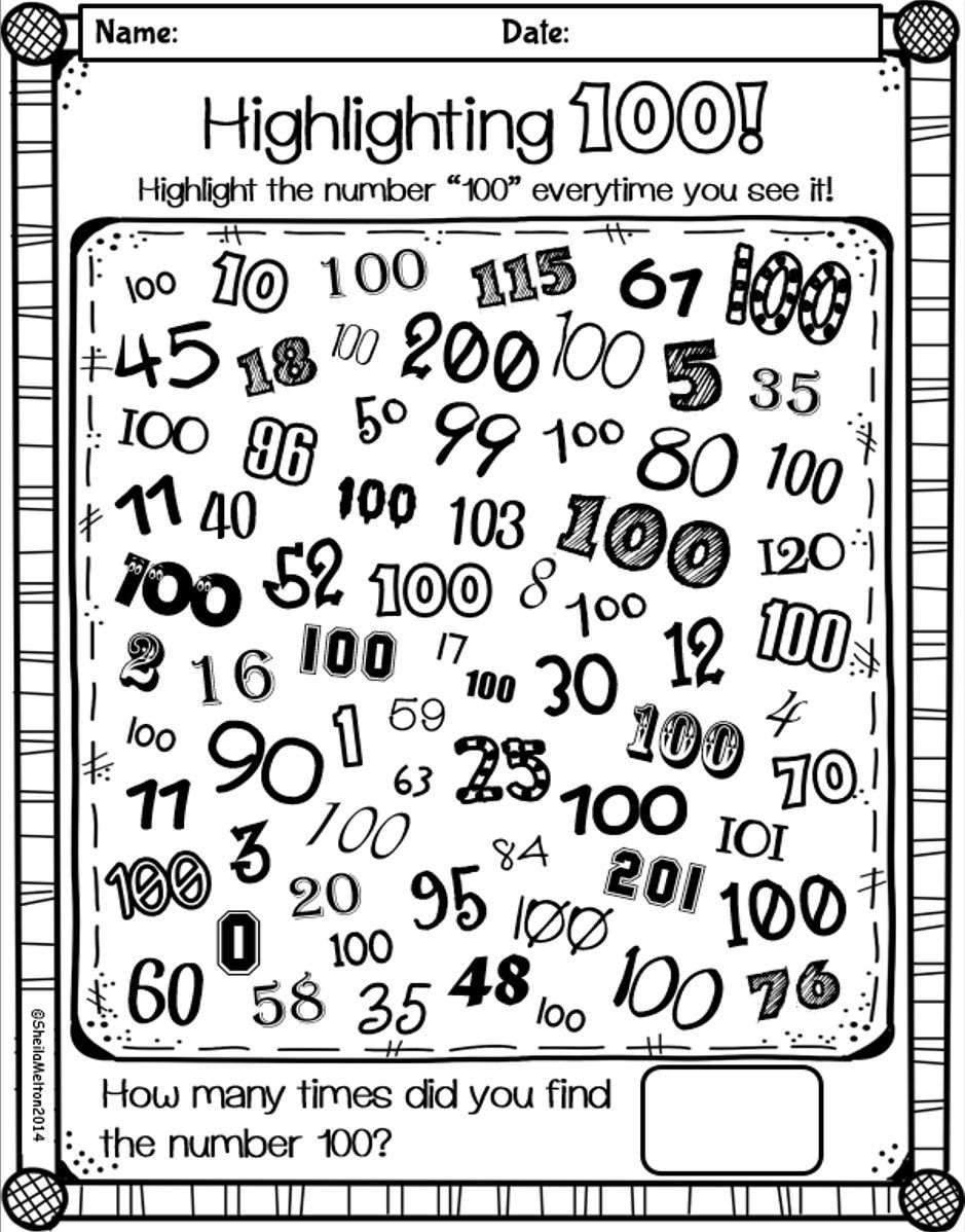 100 Days Of School Activities Coloring Pages Free Printables 100 Days Of School Activities Coloring Pages Free Printables