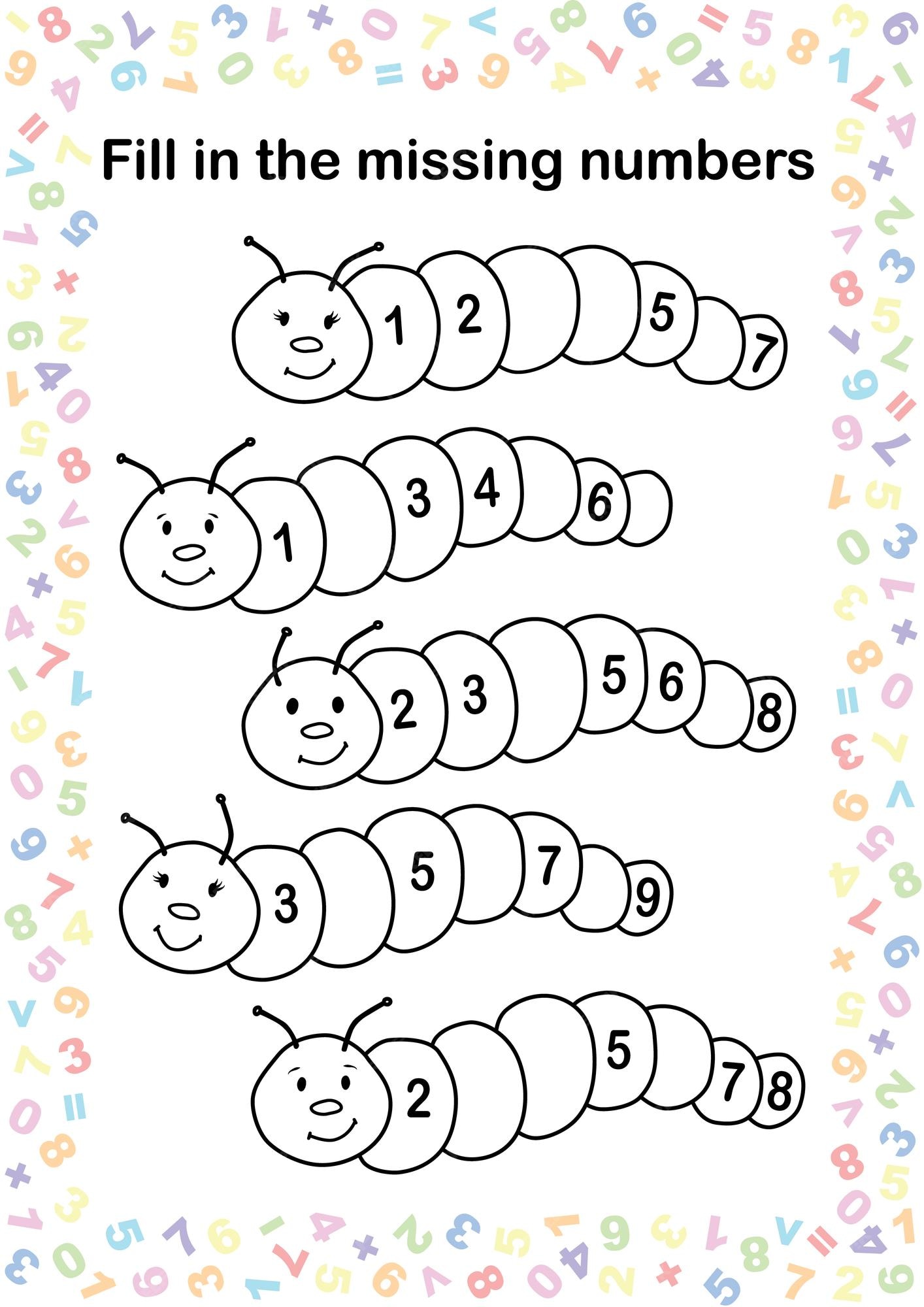 25 Preschool KDG Math Worksheets Addition Counting 10 Frame