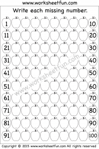 Kindergarten math worksheets for success: Learn to count up to 100 - Worksheets Library