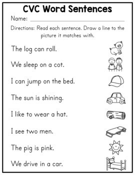 Engaging CVC Sentences Worksheets for Effective Learning