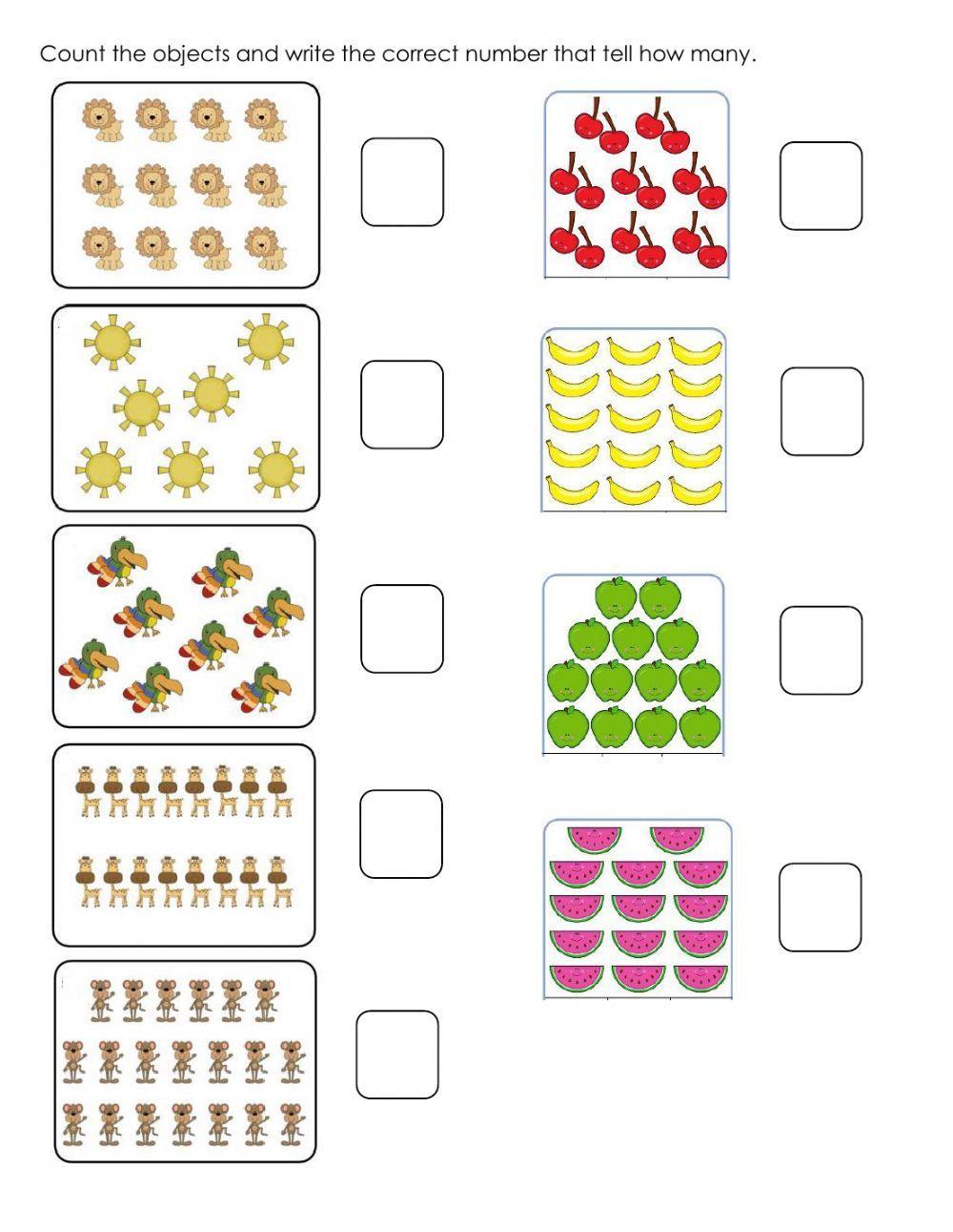 Numbers 1 20 Activity For Kindergarten Live Worksheets Worksheets