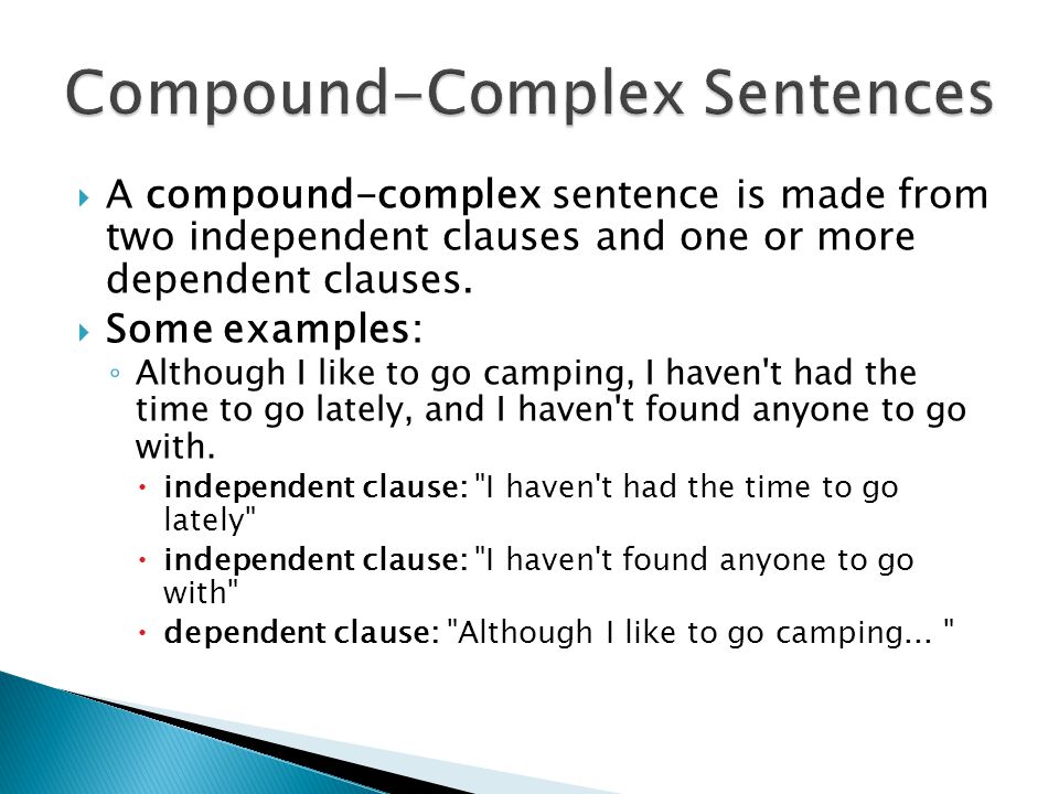 Compound-Complex Sentences - ppt video online download - Worksheets Library