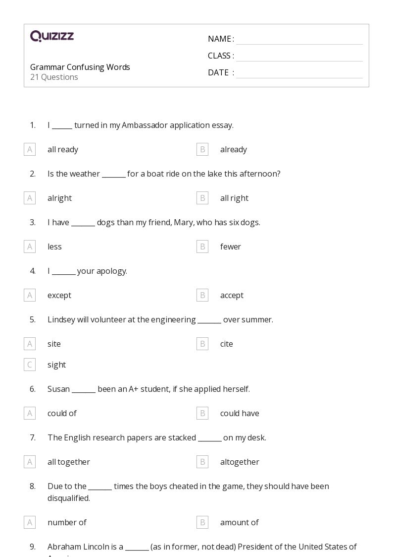 Free 10th grade printable worksheet, Download Free 10th grade printable worksheet png images ...
