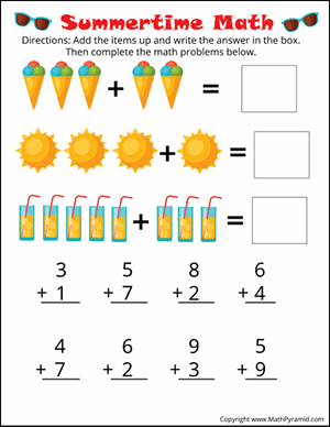 1st Grade Math Worksheets | Math Pyramid - Worksheets Library