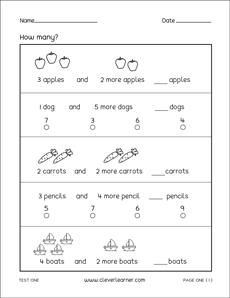 1st Grade Math Test Sheets and Practice Sheets - Worksheets Library