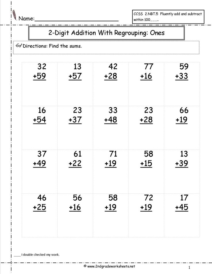 Two Digit Addition Worksheets - Worksheets Library