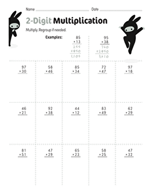 Free 2 digit multiplication worksheet 4th grade, Download Free 2 digit ...