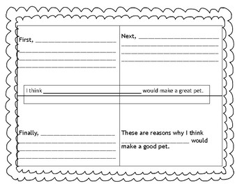 2nd grade Opinion Writing Graphic Organizers & Centers - Printable ...