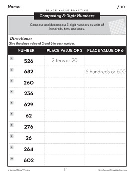 Free Place Value Worksheets - Reading and Writing 3 digit numbers ...