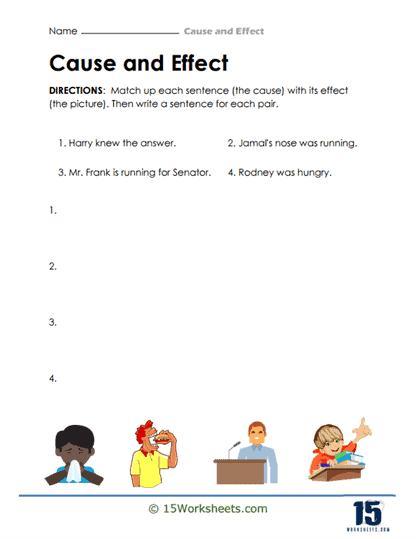 Cause and Effect interactive exercise for 3 | Live Worksheets - Worksheets Library
