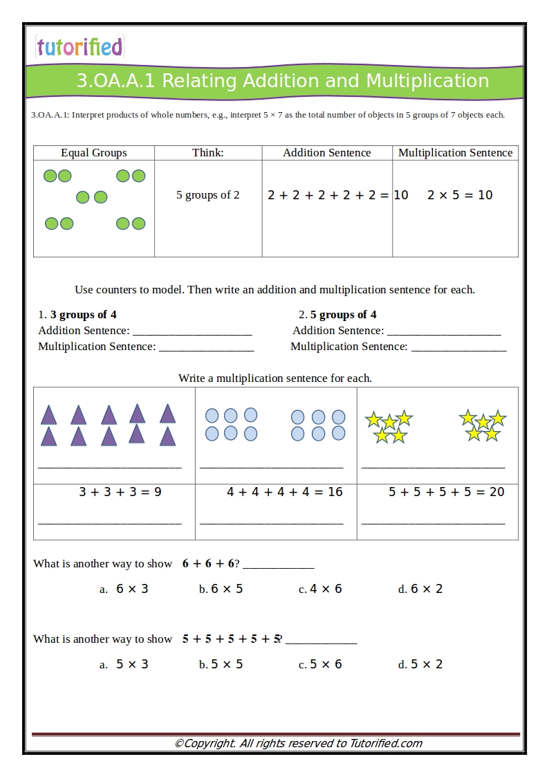 3rd Grade Common Core Math Worksheets - Worksheets Library