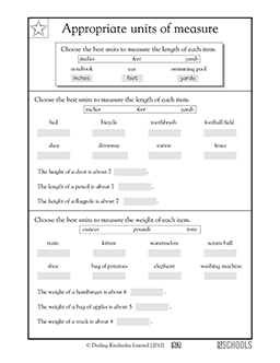 What unit of measurement? | 3rd grade, 4th grade Math Worksheet ...