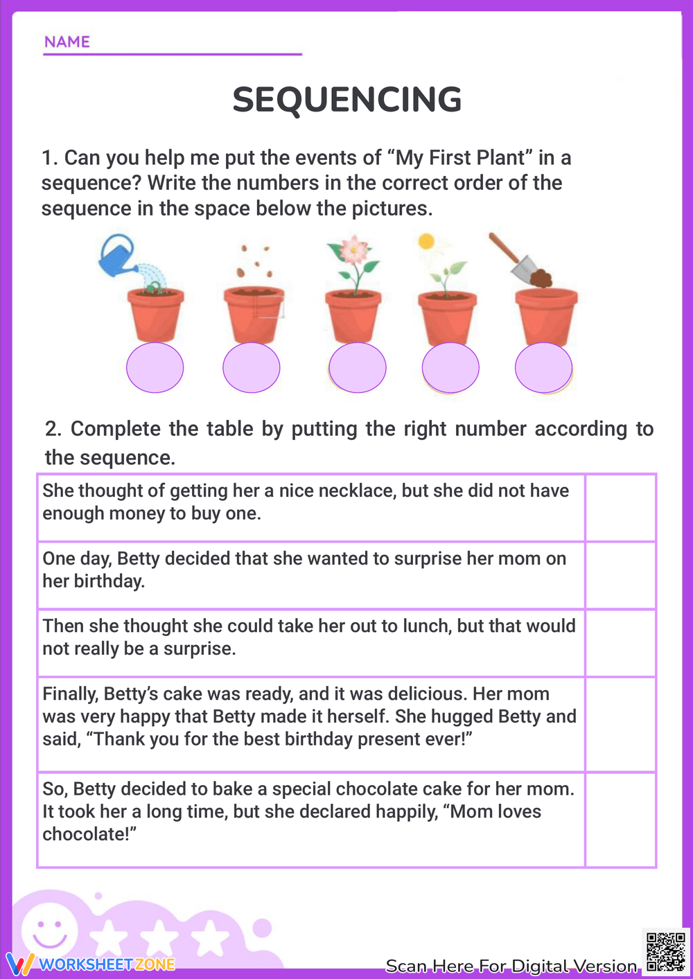 Sequencing Events Activity Worksheet for 1st Grade (Free Printable) - Worksheets Library