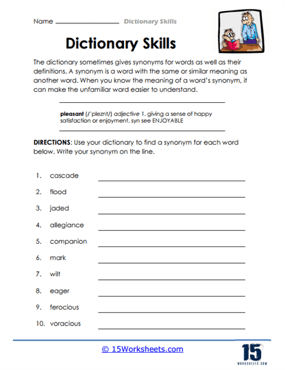 Dictionary Skills Worksheets - 15 Worksheets.com - Worksheets Library