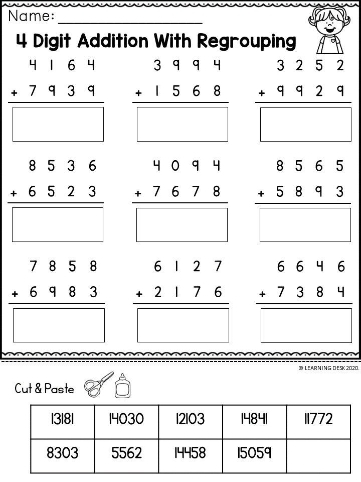 4 Digit Addition with Regrouping Worksheets Google Slides - Worksheets Library