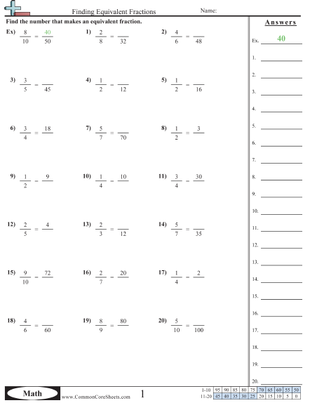 4.nf.1 Worksheets | Free - CommonCoreSheets - Worksheets Library