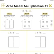 Printable 4th Grade Multiplication and Area Model Worksheets ...