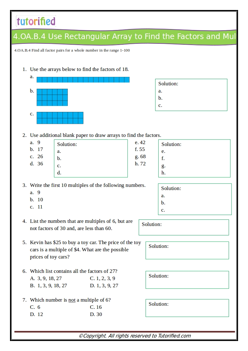 4th Grade Common Core Math Worksheets - Worksheets Library