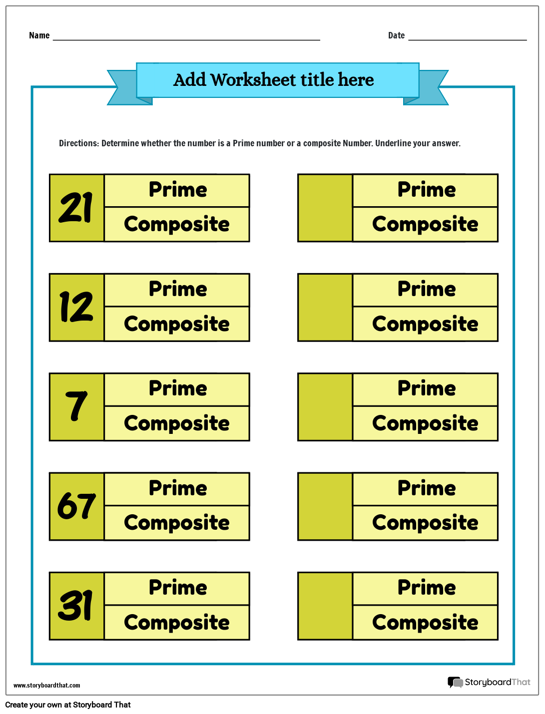Prime And Composite Numbers Worksheets Free Customizable Prime And Composite Numbers Worksheets Free Customizable