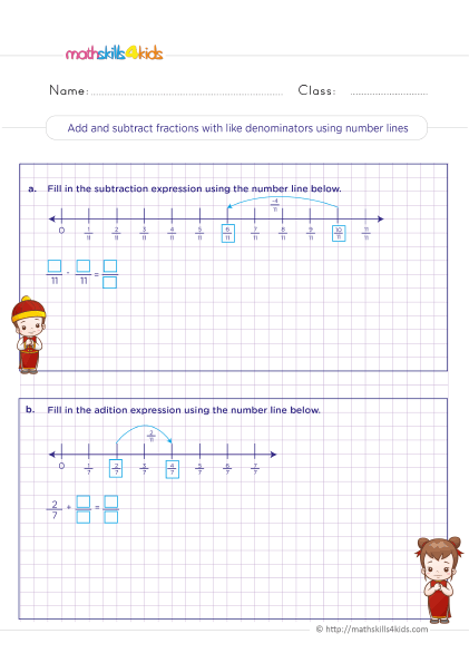 Free 5th grade adding and subtracting fractions worksheet, Download ...