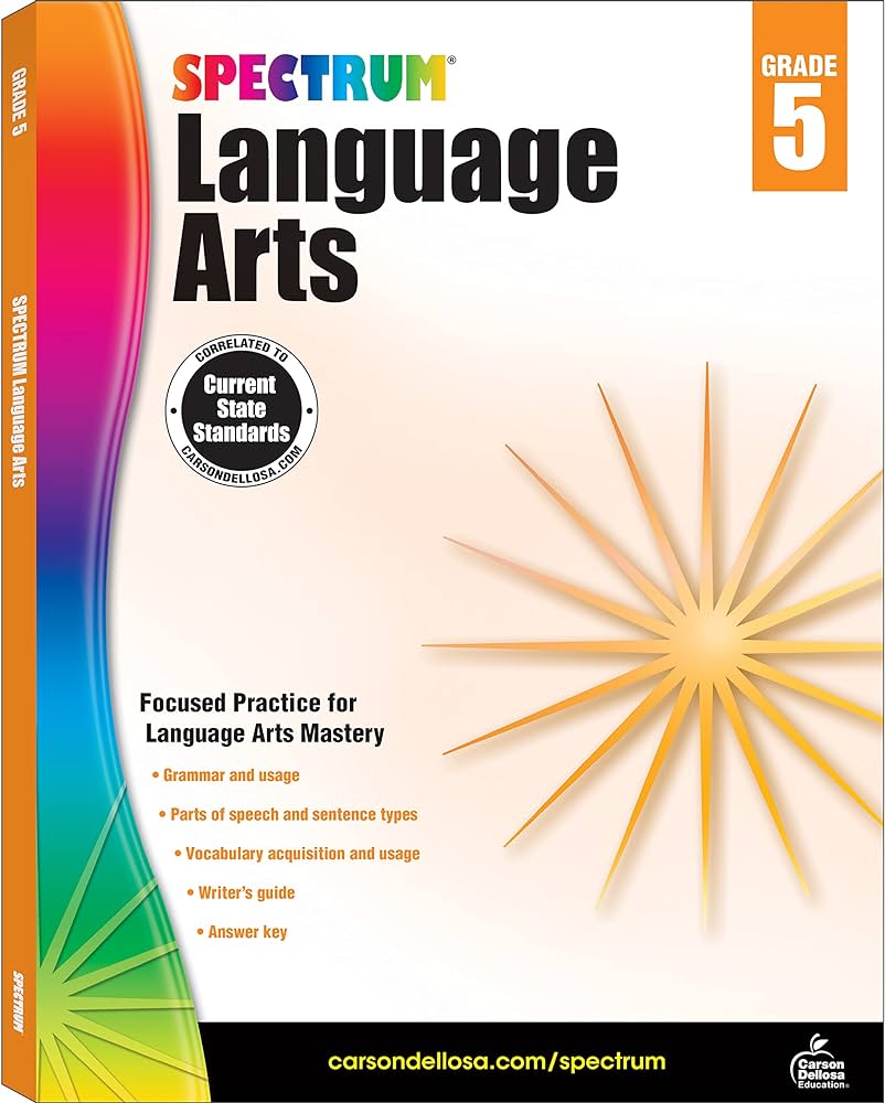 Spectrum 5th Grade Language Arts Workbook Ages 10 To 11 Grammar Spectrum 5th Grade Language Arts Workbook Ages 10 To 11 Grammar