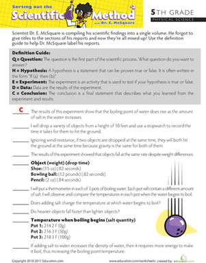The Scientific Method | Interactive Worksheet | Education.com ...