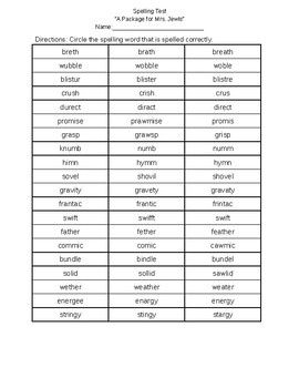 Journeys Multiple Choice Spelling Test: Grade 5, Unit 1 - Worksheets ...