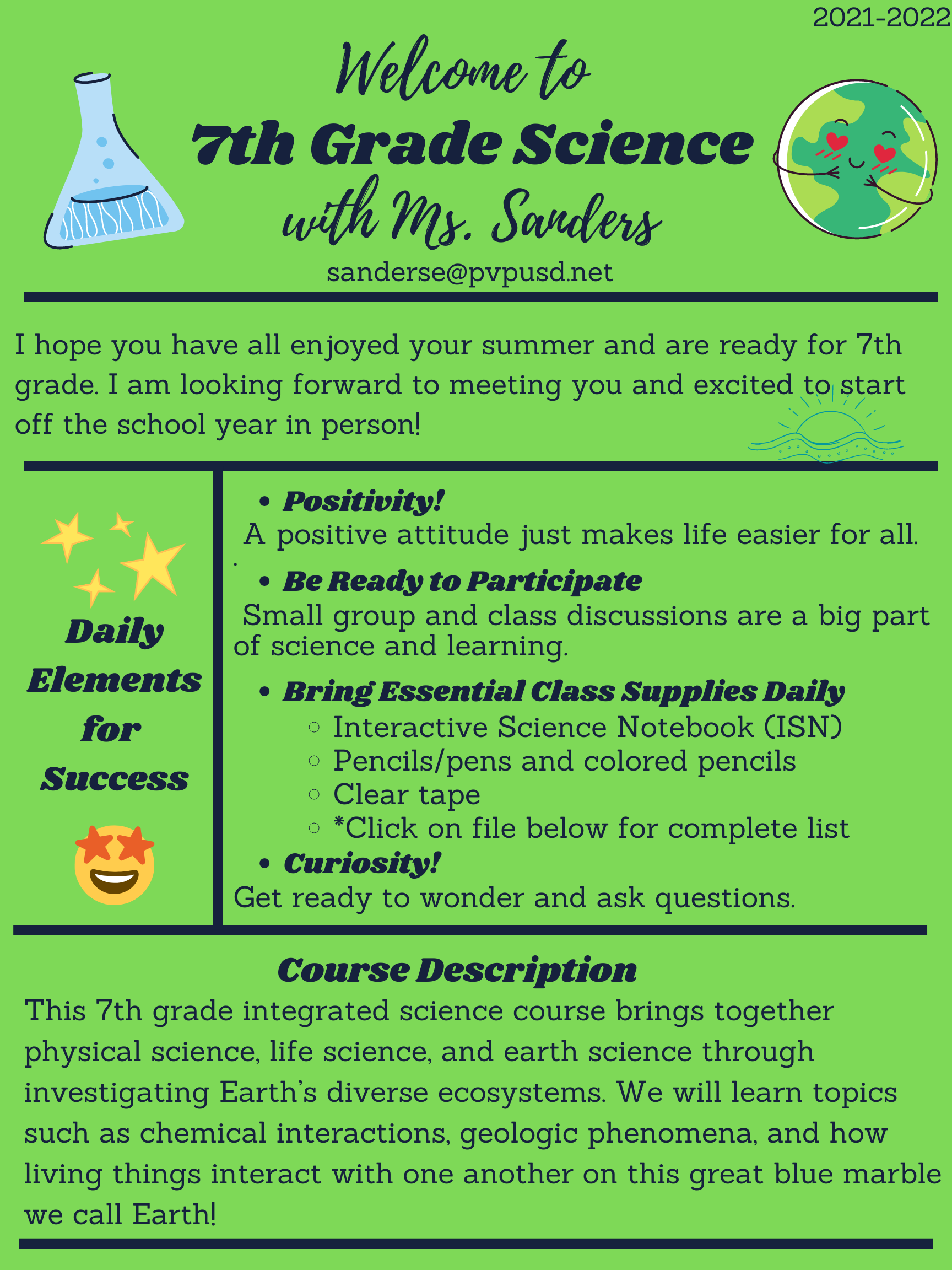 7th Grade Science – Ms. Sanders – Palos Verdes Intermediate ...