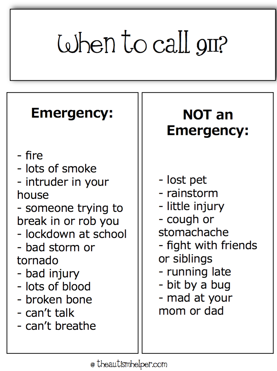 12 Emergency Worksheets Kindergarten | Emergency preparedness fhe ...