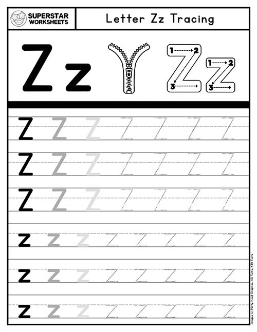 Free A-Z Alphabet Letter Tracing Worksheets - kiddoworksheets - Worksheets Library