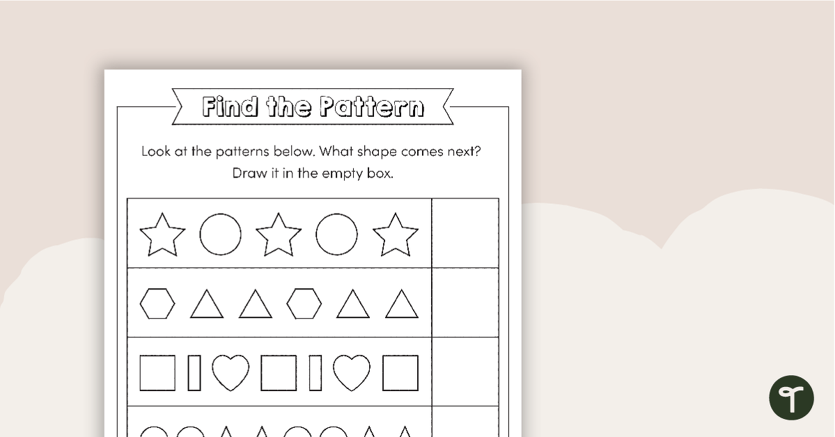 Find The Pattern Worksheet Teach Starter Worksheets Library