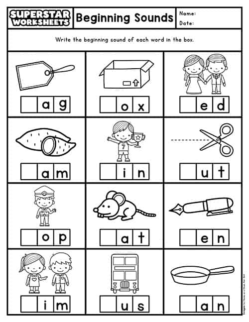 Letter Sounds (free worksheets!) | Squarehead Teachers - Worksheets Library