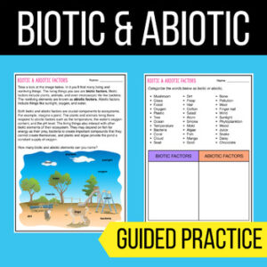 Biotic & Abiotic - Reading Comprehension Worksheets - Worksheets Library