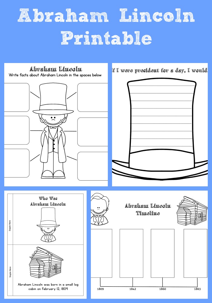 Abraham Lincoln Printable | As They Grow Up - Worksheets Library