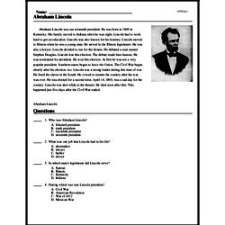 Abraham Lincoln: Famous American | Printable Mini-Books - Worksheets ...
