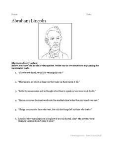 Free abraham lincoln worksheet, Download Free abraham lincoln worksheet ...