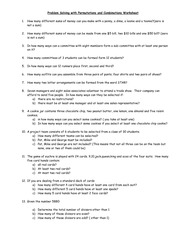 Problem Solving with Permutations and Combinations Worksheet ... - Worksheets Library