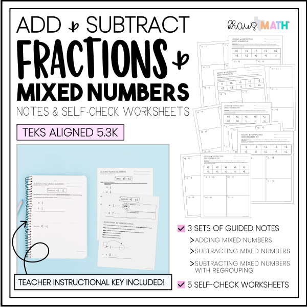 Add & Subtract Mixed Numbers | Notes & Practice - Kraus Math ...