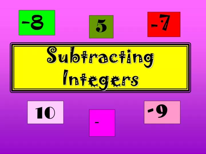 Ppt Integers Adding And Subtracting Powerpoint Presentation