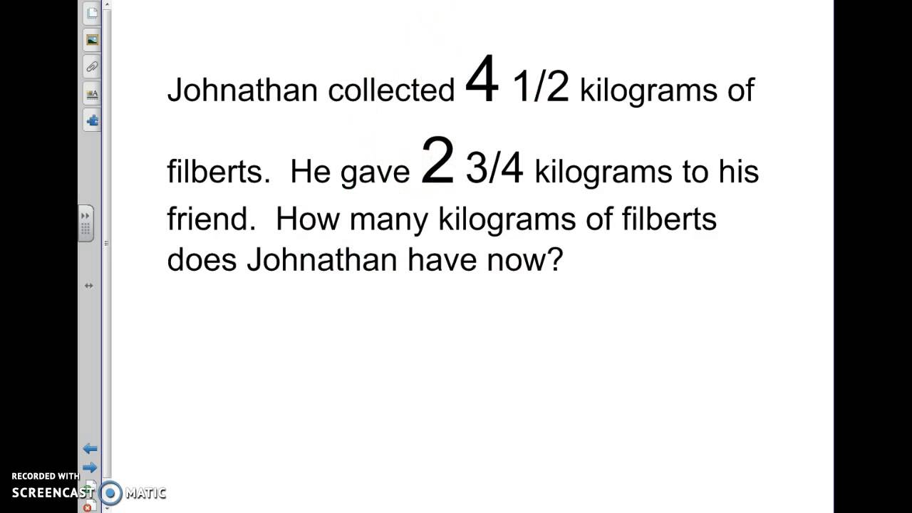 Adding And Subtracting Mixed Numbers Word Problems5nfa2
