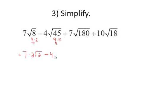 Adding and Subtracting Radicals - Worksheets Library