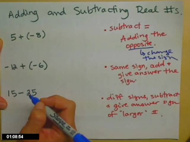 Free adding and subtracting real numbers worksheet, Download Free adding and subtracting real ...