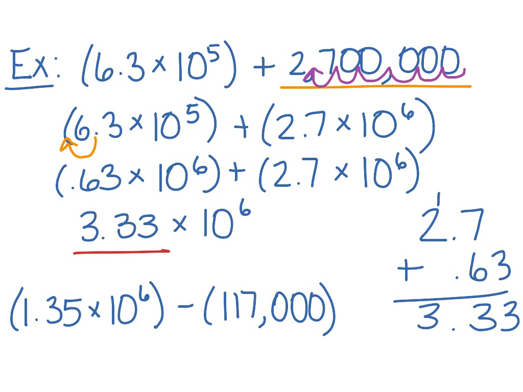 Free Adding And Subtracting Scientific Notation Download Free Adding