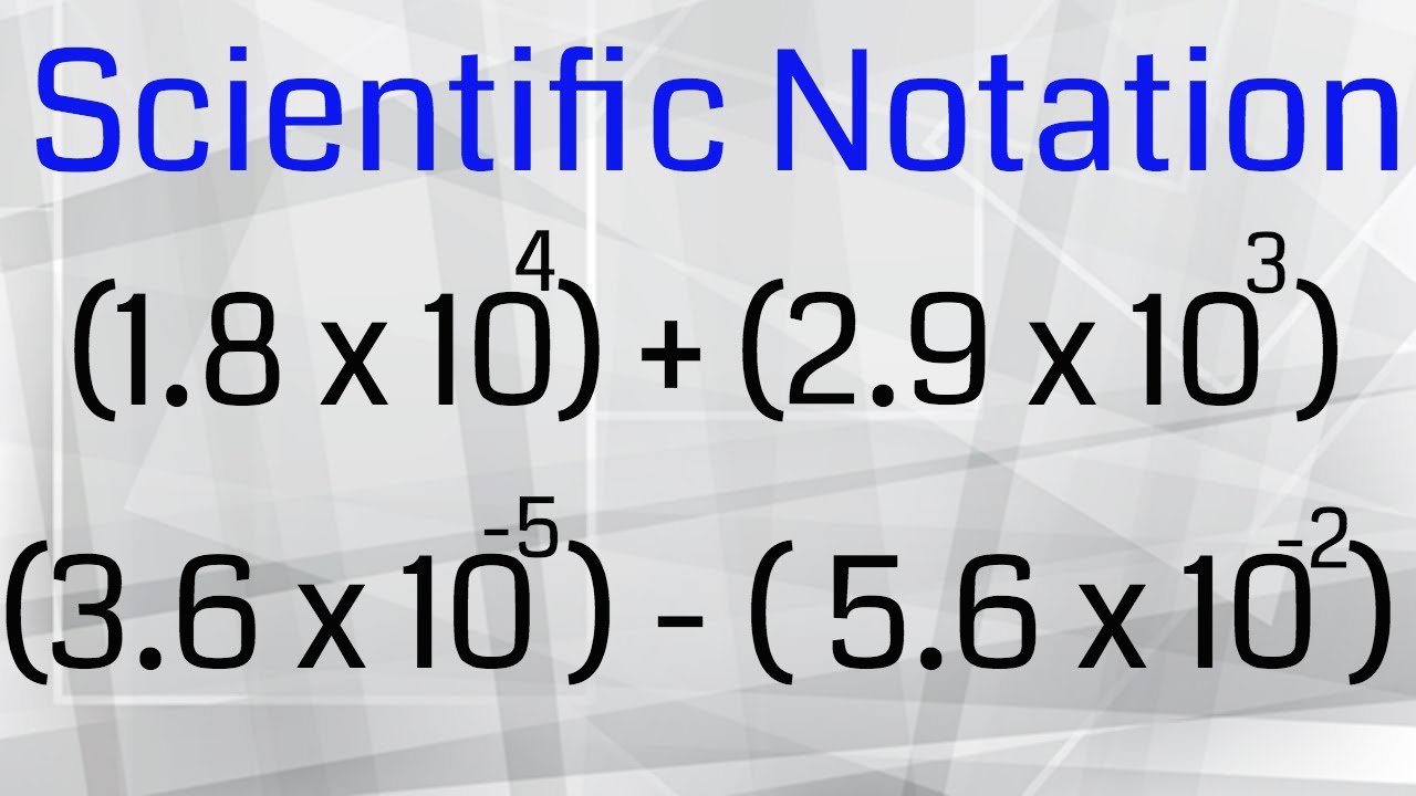 Free Adding And Subtracting Scientific Notation Download Free Adding