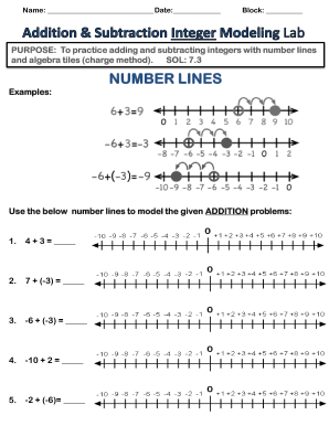 Adding and Subtracting Integers Worksheet: Complete with ease ... - Worksheets Library